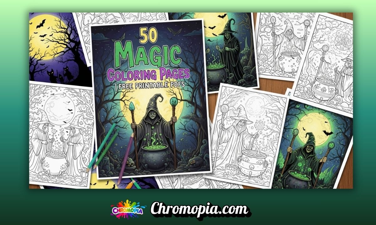 80 Free Magic Coloring Pages (Printable PDFs) – Creative, Cute Cartoon ...