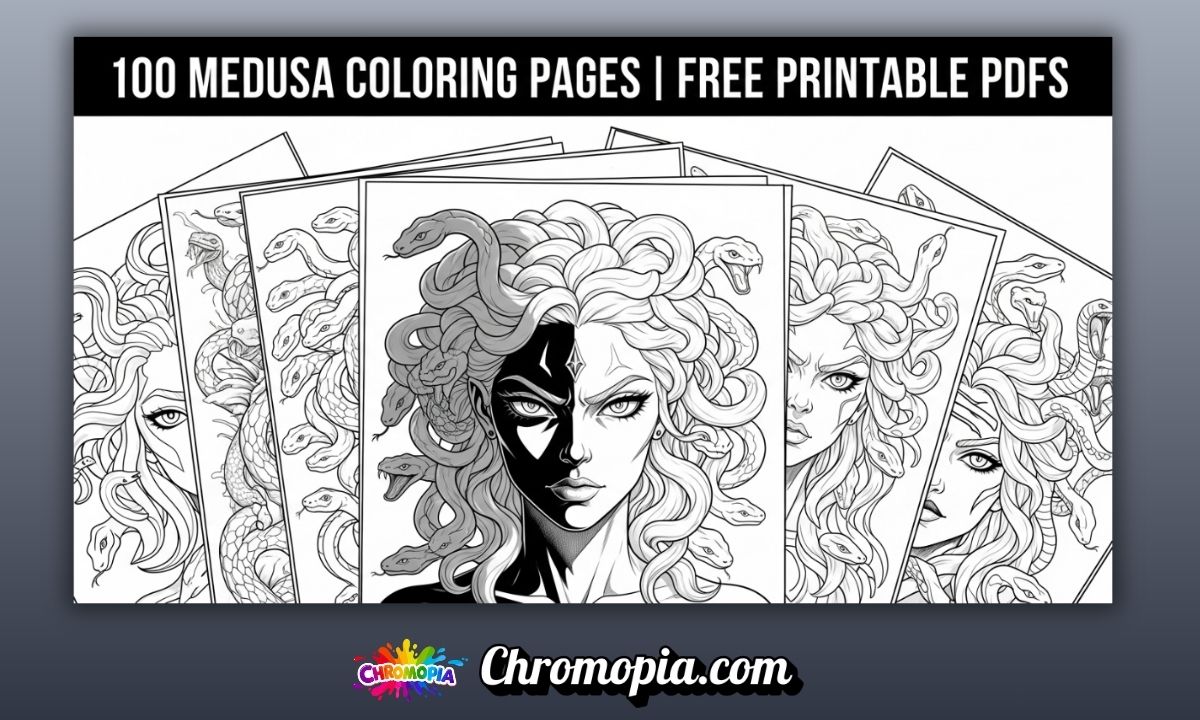 100 Free Medusa Coloring Pages (Printable PDFs): Realistic ...