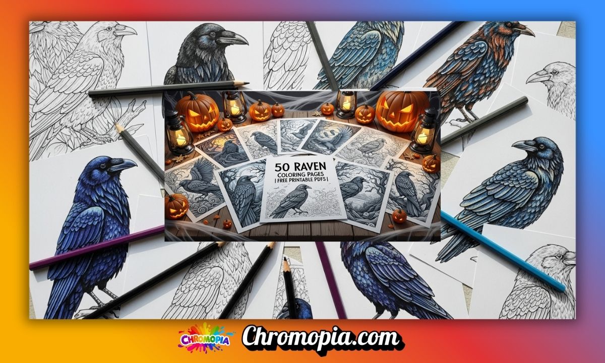 50 Free Raven Coloring Pages (Printable PDFs) – Kids, Cartoon ...