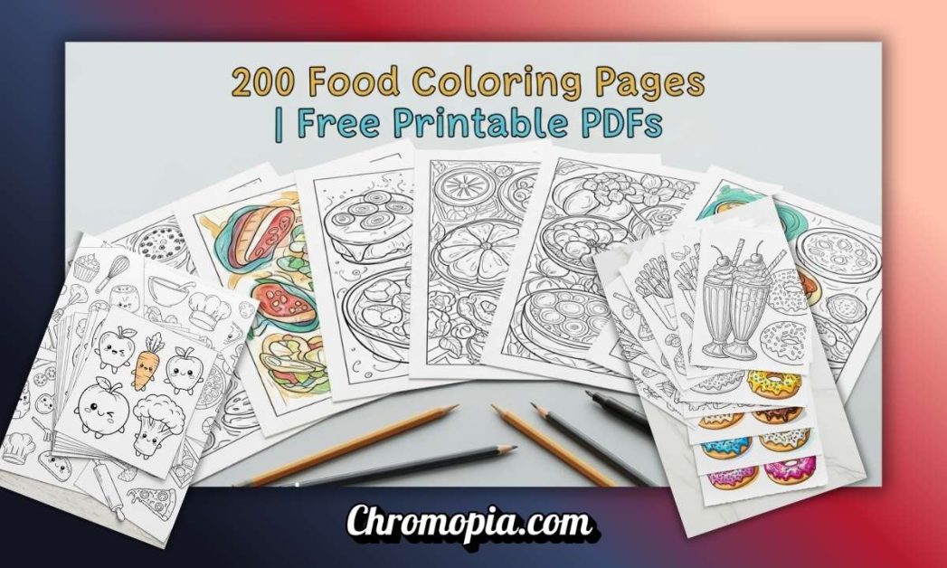 200 Free Food Coloring Pages (Printable PDFs) – Cute, Holiday ...