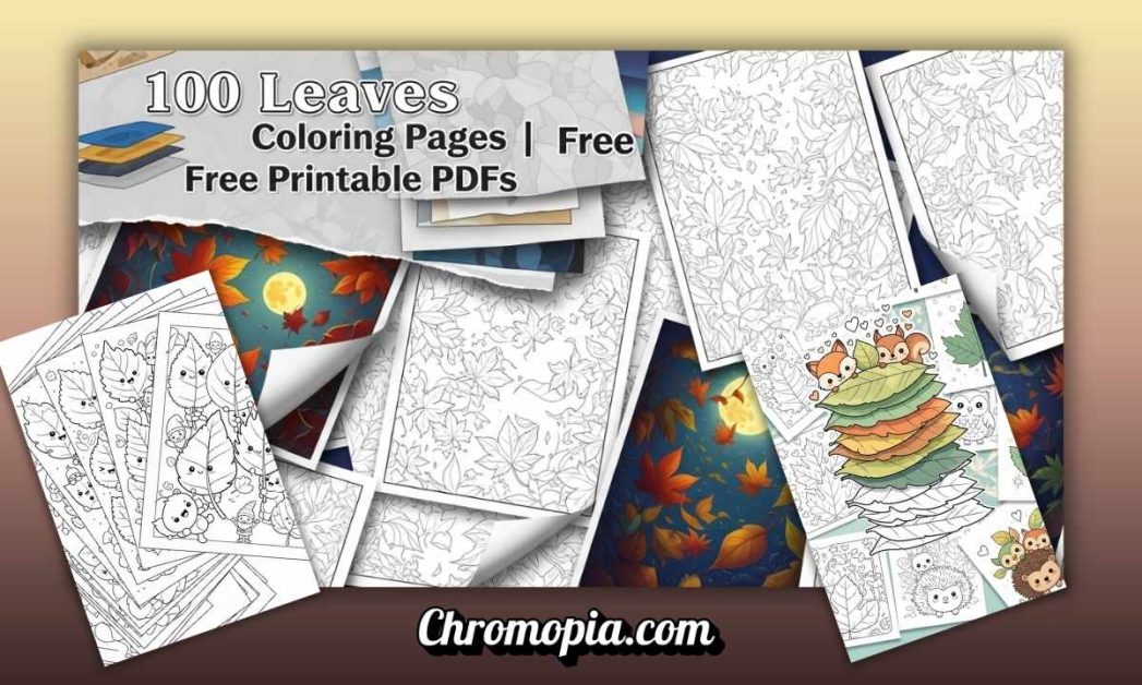 100 Free Leaves Coloring Pages (Printable PDFs) – Autumn, Cute, Fantasy ...
