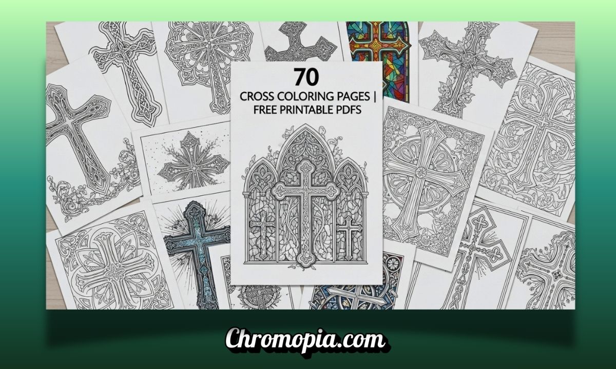 70 Free Cross Coloring Pages (Printable PDFs) – Christian, Easter ...