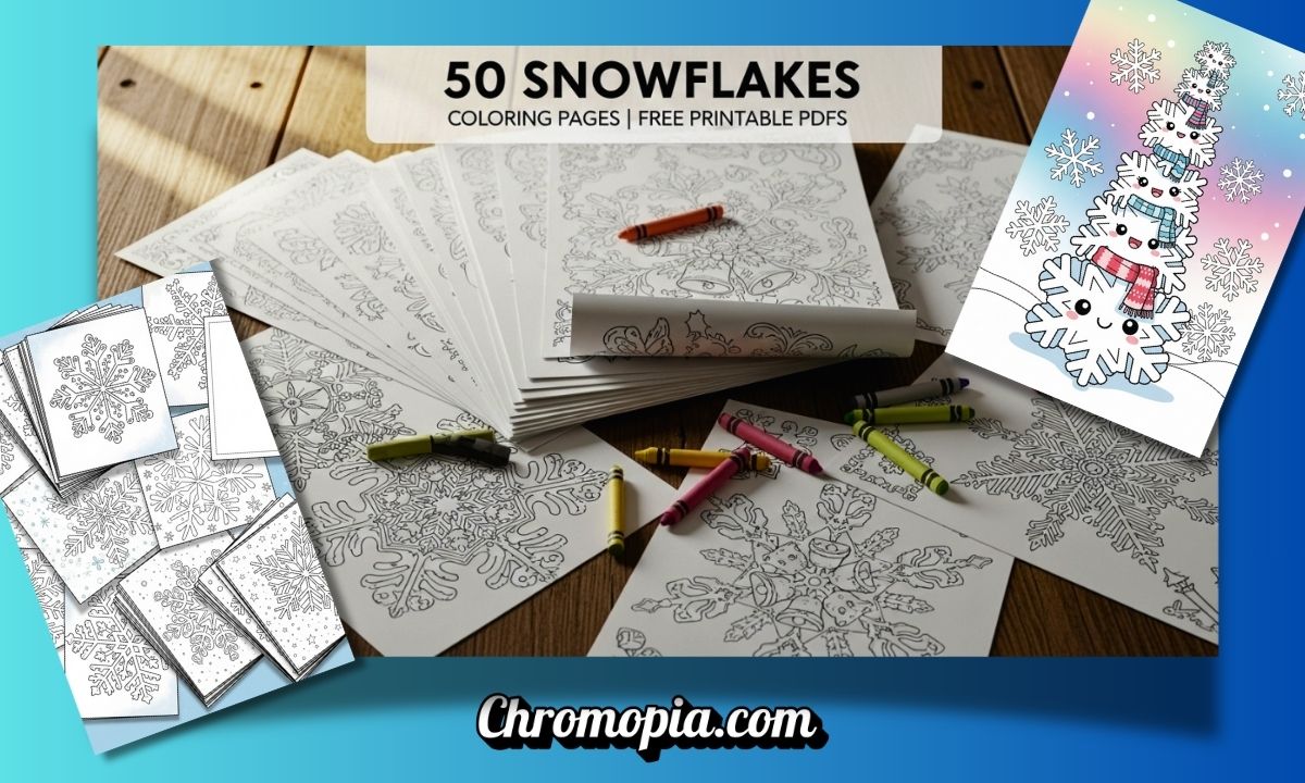 50 Free Snowflakes Coloring Pages (Printable PDFs) – Easy, Cute ...