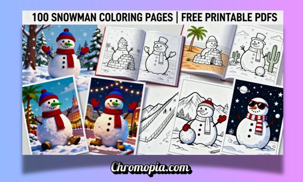 100 Free Snowman Coloring Pages (Printable PDFs) – Christmas, Cute ...