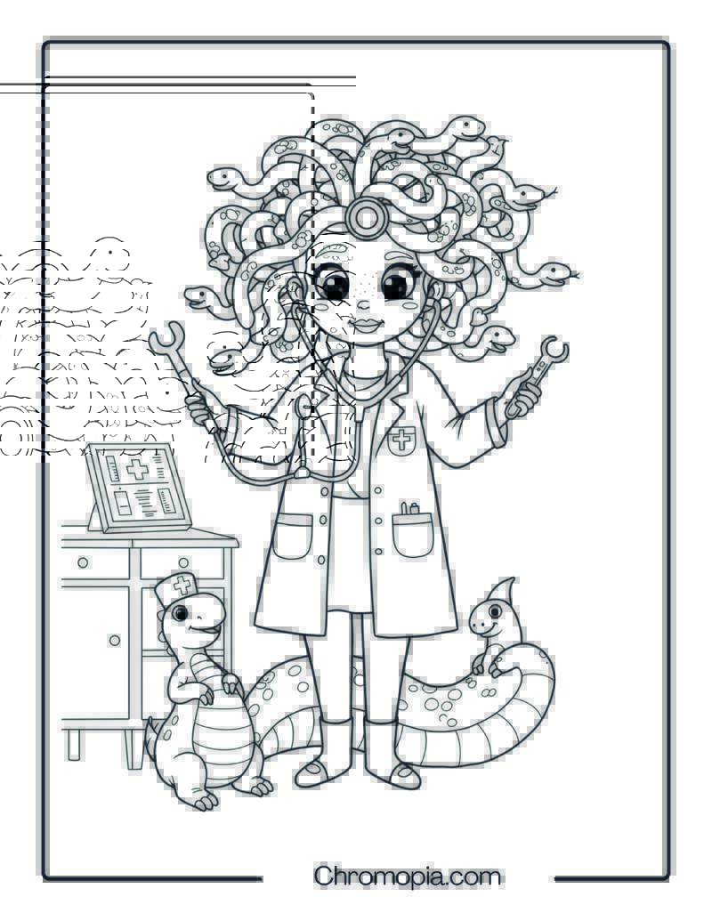100 Free Medusa Coloring Pages (Printable PDFs): Realistic ...