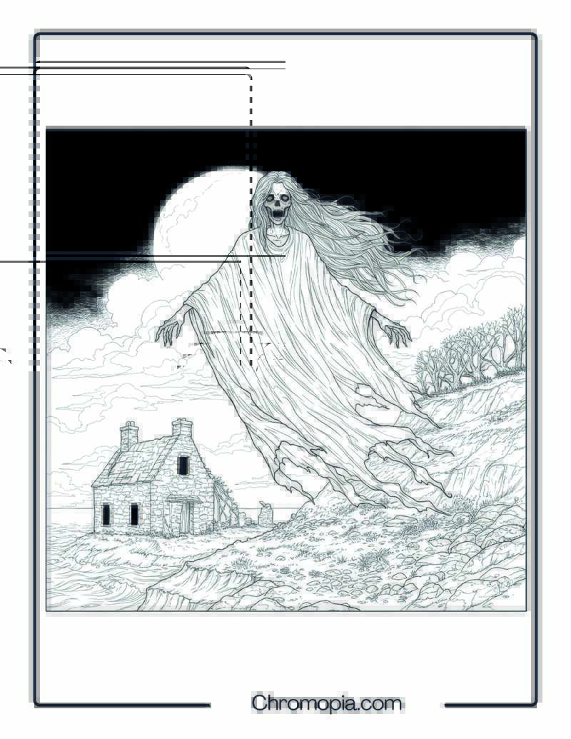 Banshee Printable Horror Coloring Page – Wail of the Forsaken – Free ...