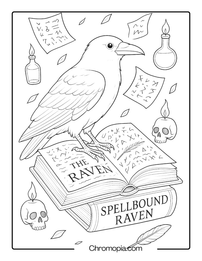50 Free Raven Coloring Pages (Printable PDFs) – Kids, Cartoon ...