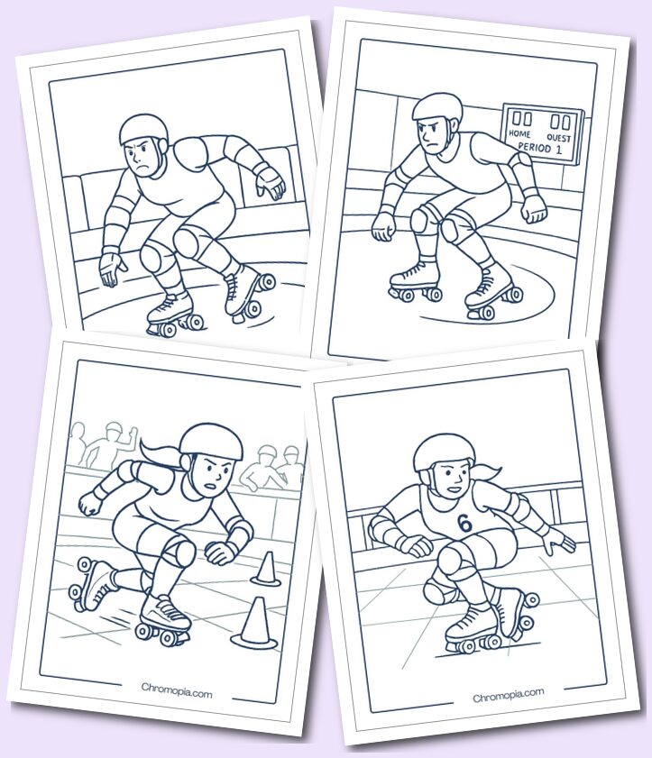 100 Roller Skates Coloring Pages (Free Printable PDFs) – Quad, Inline ...